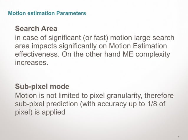 Motion estimation overview | PPT