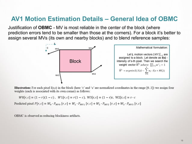 Motion estimation overview