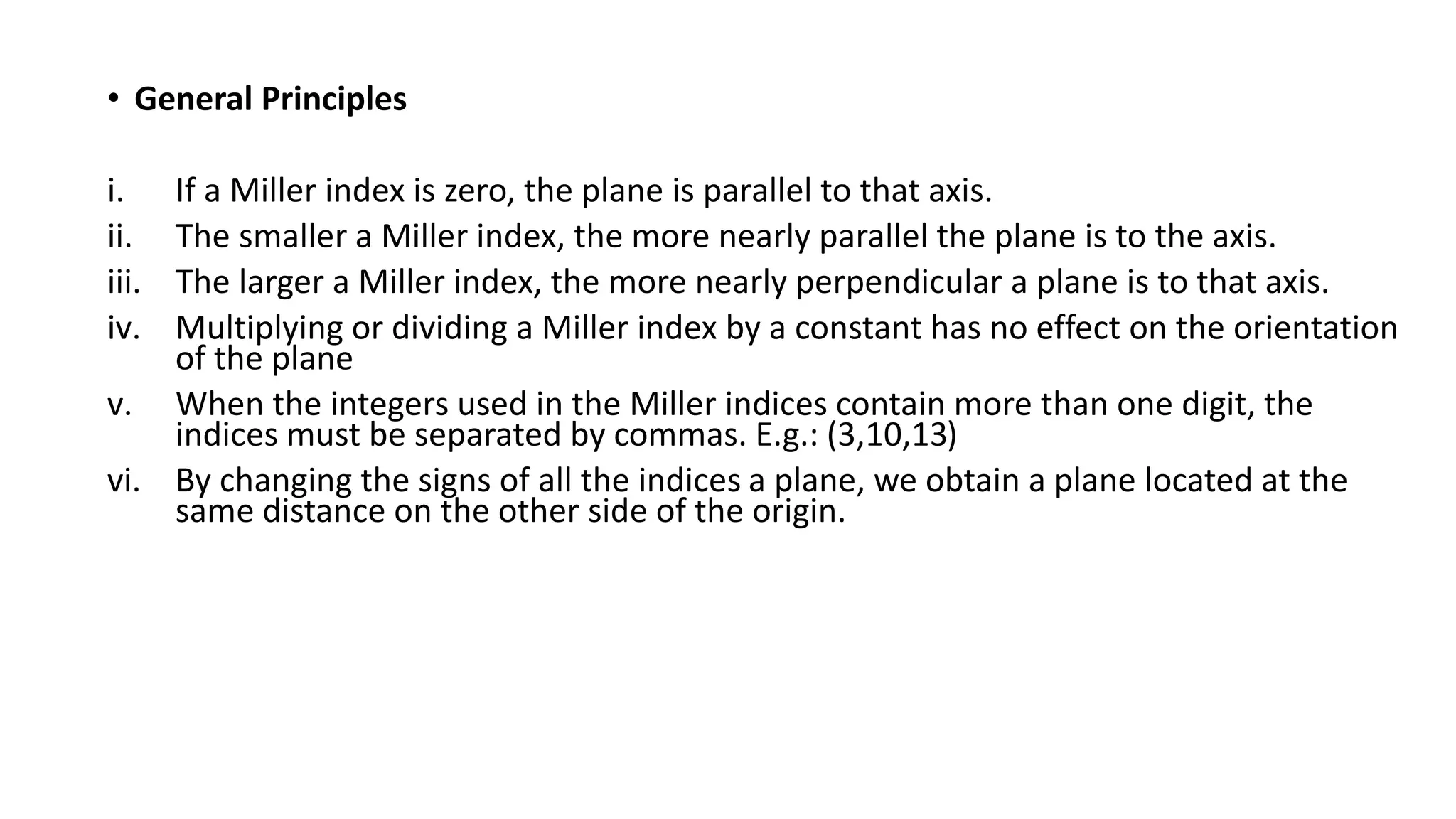 MILLER INDICES FOR CRYSTALLOGRAPHY PLANES | PPTX
