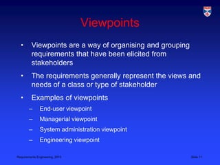 CS 5032 L4 requirements engineering 2013 | PPT