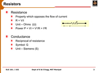 L4 resistance | PPT | Physics | Science