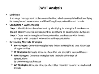 Strategic formulation Strategic formulation | PPTX