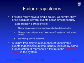 Socio-technical systems failure (LSCITS EngD 2012) | PPTX
