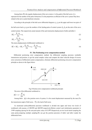 Positioning Error Analysis and Compensation of Differential Precision ...