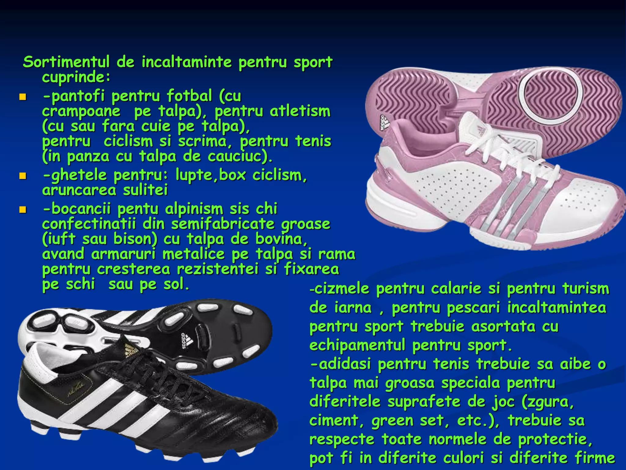 Marfuri pentru sport, voiaj si turism | PPT