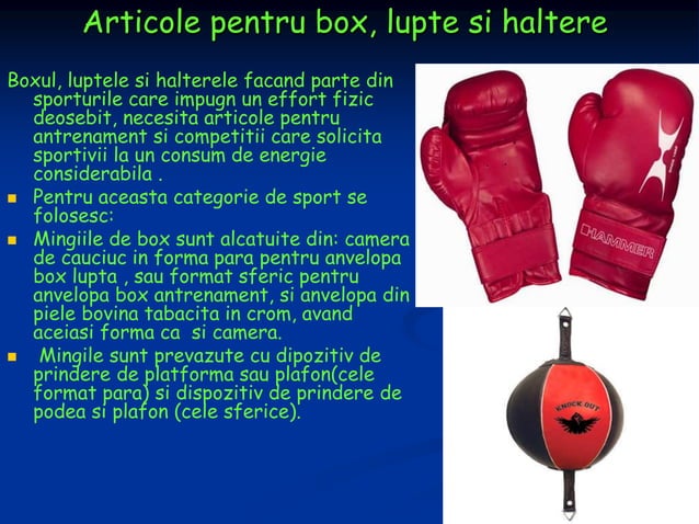 Marfuri pentru sport, voiaj si turism | PPT