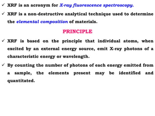 L44 x ray fluorescence | PPTX