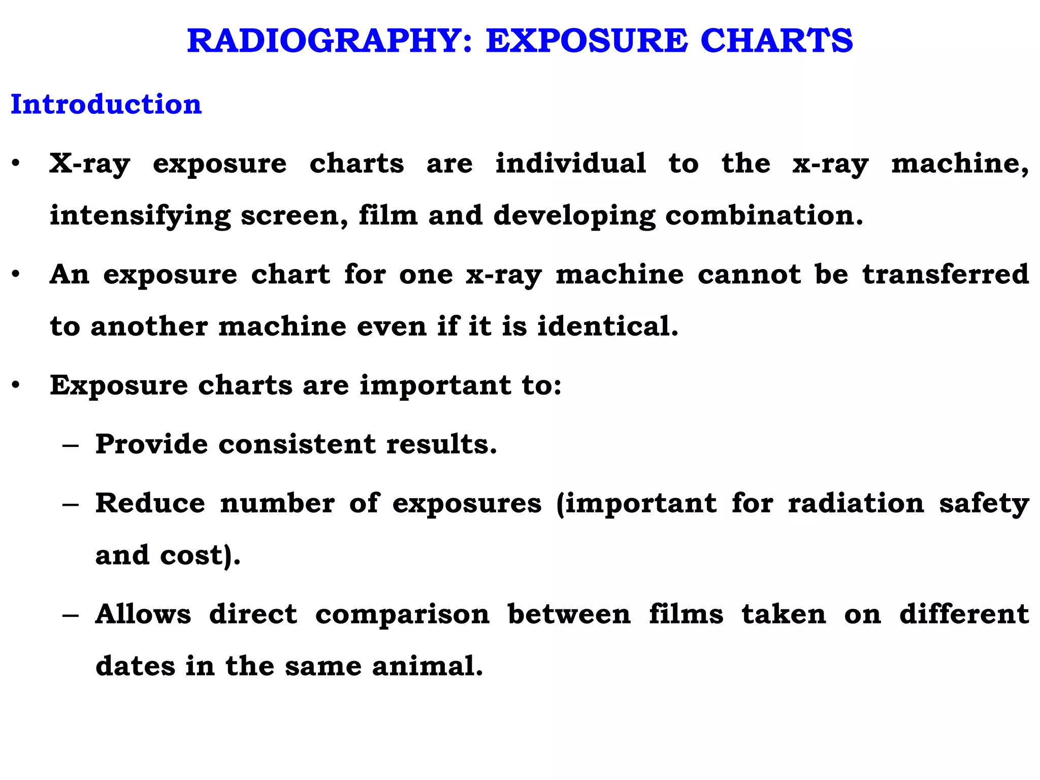exposure charts | PPTX