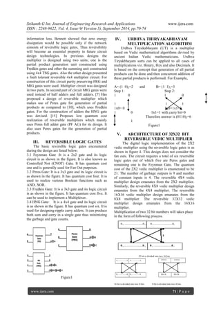 Design of High speed Low Power Reversible Vedic multiplier and Reversible Divider | PDF