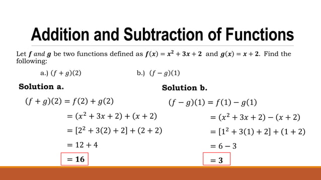 L4 Addition and Subtraction of Functions.pdf | Physics | Science