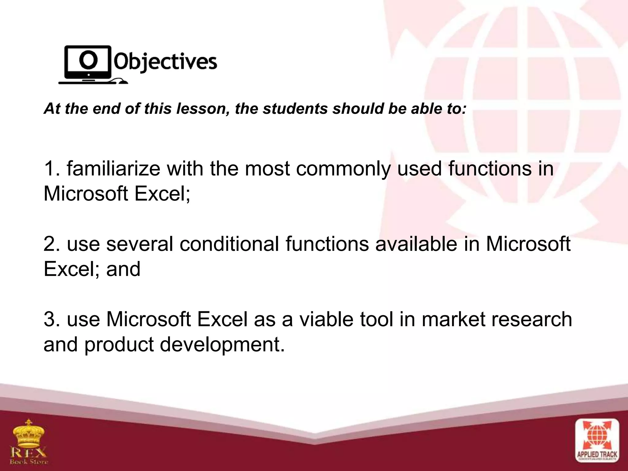 L4 advanced spreadsheet skills | PPTX