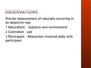 L4 and 5 non experimental methods | PPT