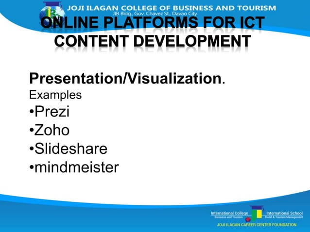 Online Platforms for ICT Content Development v2.pptx | Web Development ...