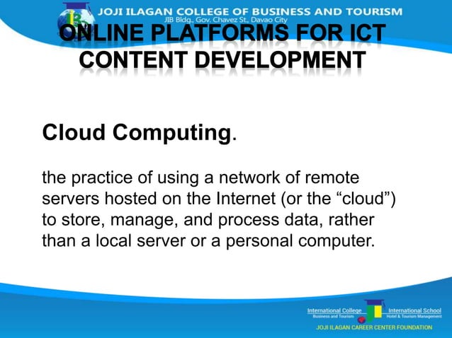 Online Platforms for ICT Content Development v2.pptx | Web Development ...
