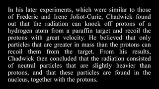 Atomic Theory: the discovery and development of understanding about ...