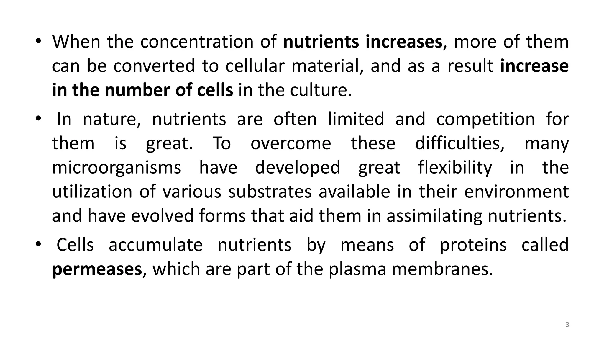 Requirements for Bacterial growth and development | PDF