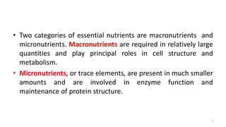 Requirements for Bacterial growth and development | PDF