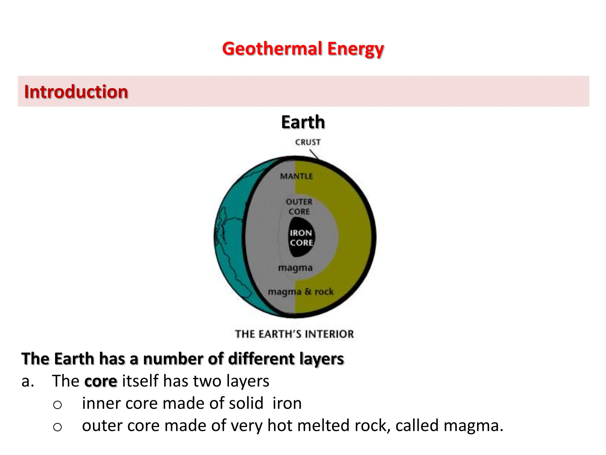 sustainable energy system - Geothermal energy | PPTX