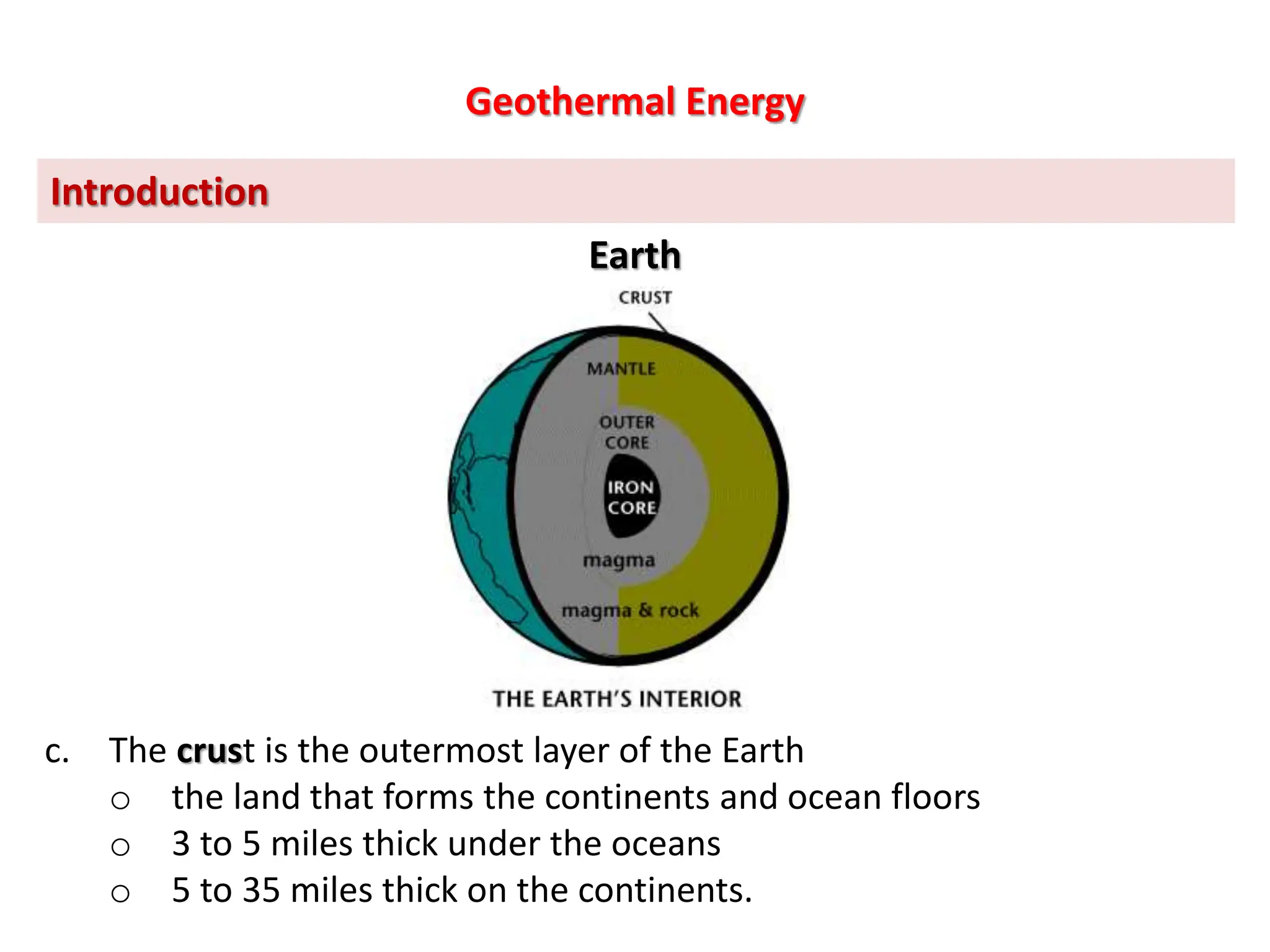 sustainable energy system - Geothermal energy | PPTX