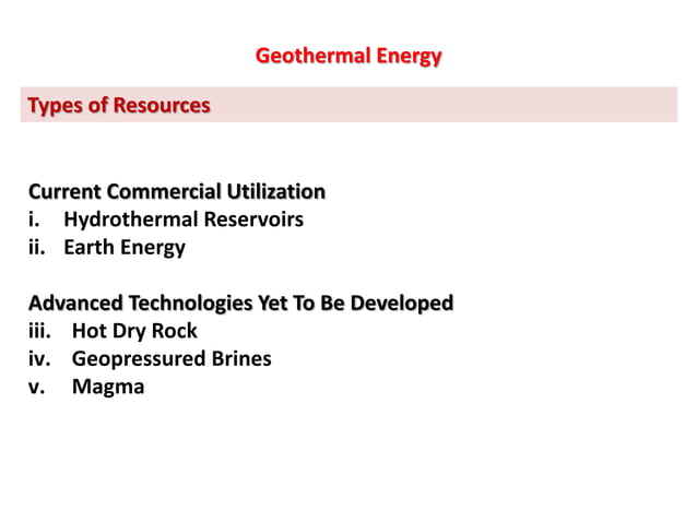 sustainable energy system - Geothermal energy | PPT