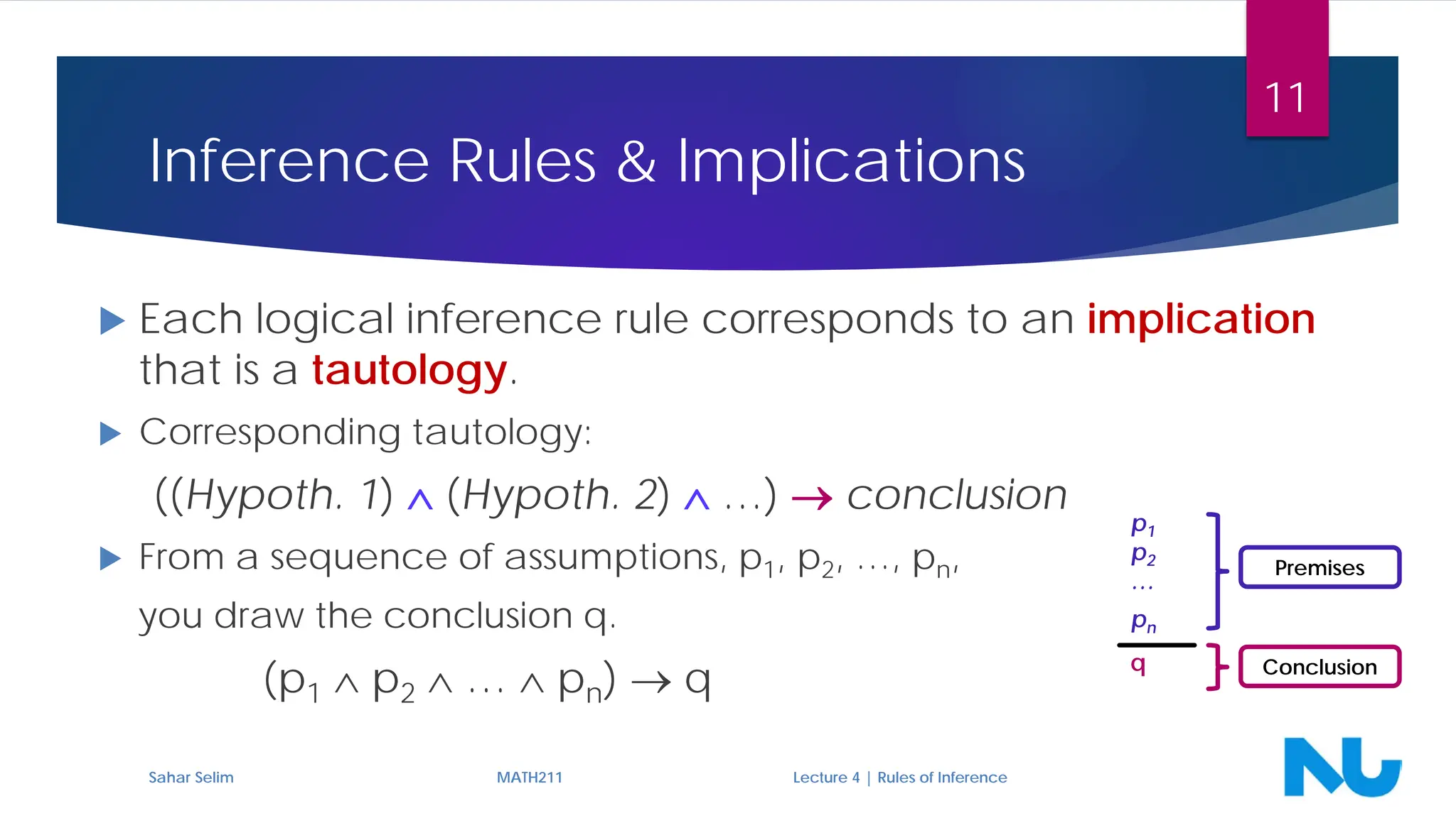 Discrete Mathematics: Lecture 4 - Inference Rules.pdf