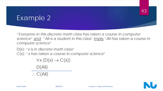 Discrete Mathematics: Lecture 4 - Inference Rules.pdf