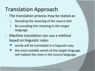 Types of machine translation | PPT