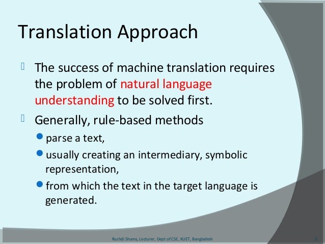 Types of machine translation