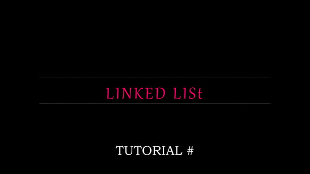 Linked list - Data structure part 2 | PPT
