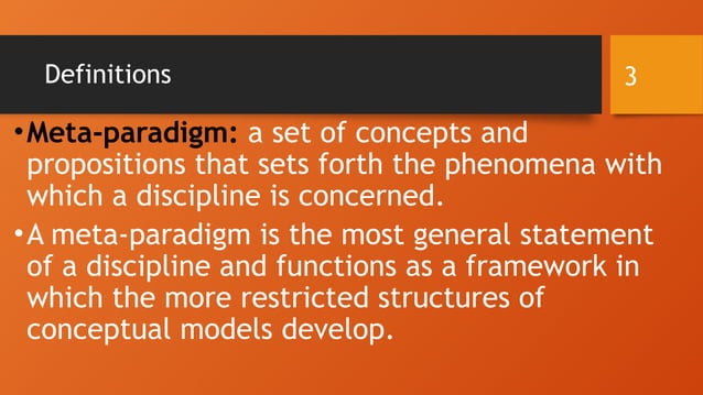 Metaparadigms in nursing theories 1111111111111w | PPT