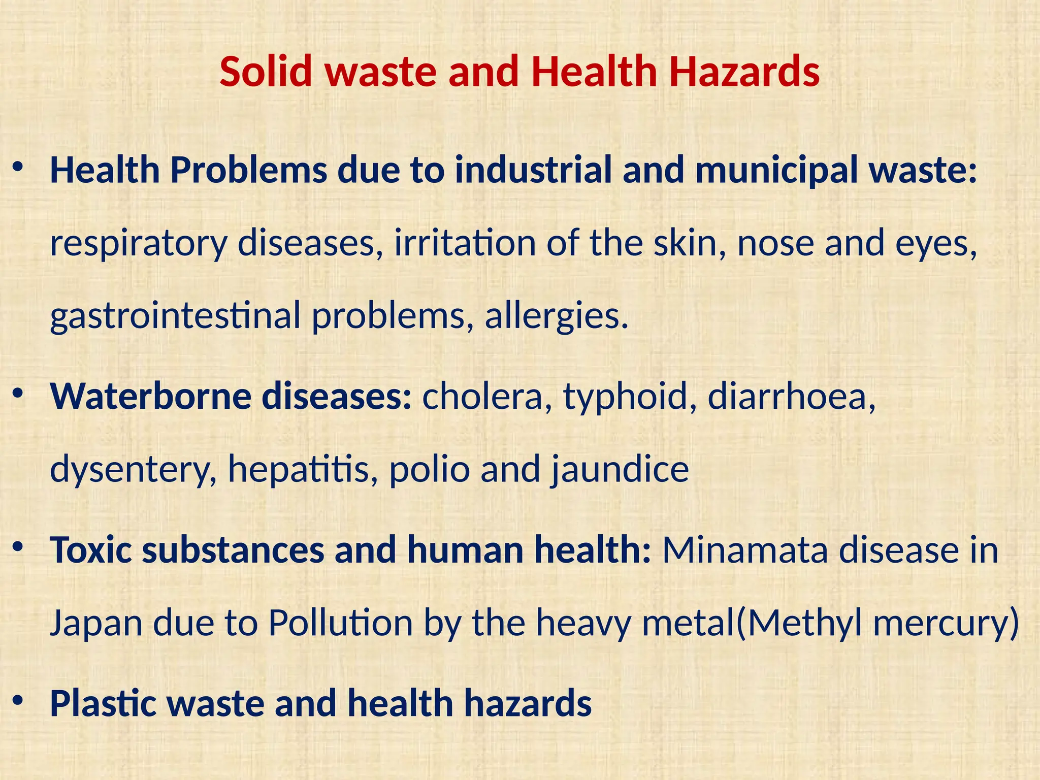 Causes of waste generation and impact on human health | PPT