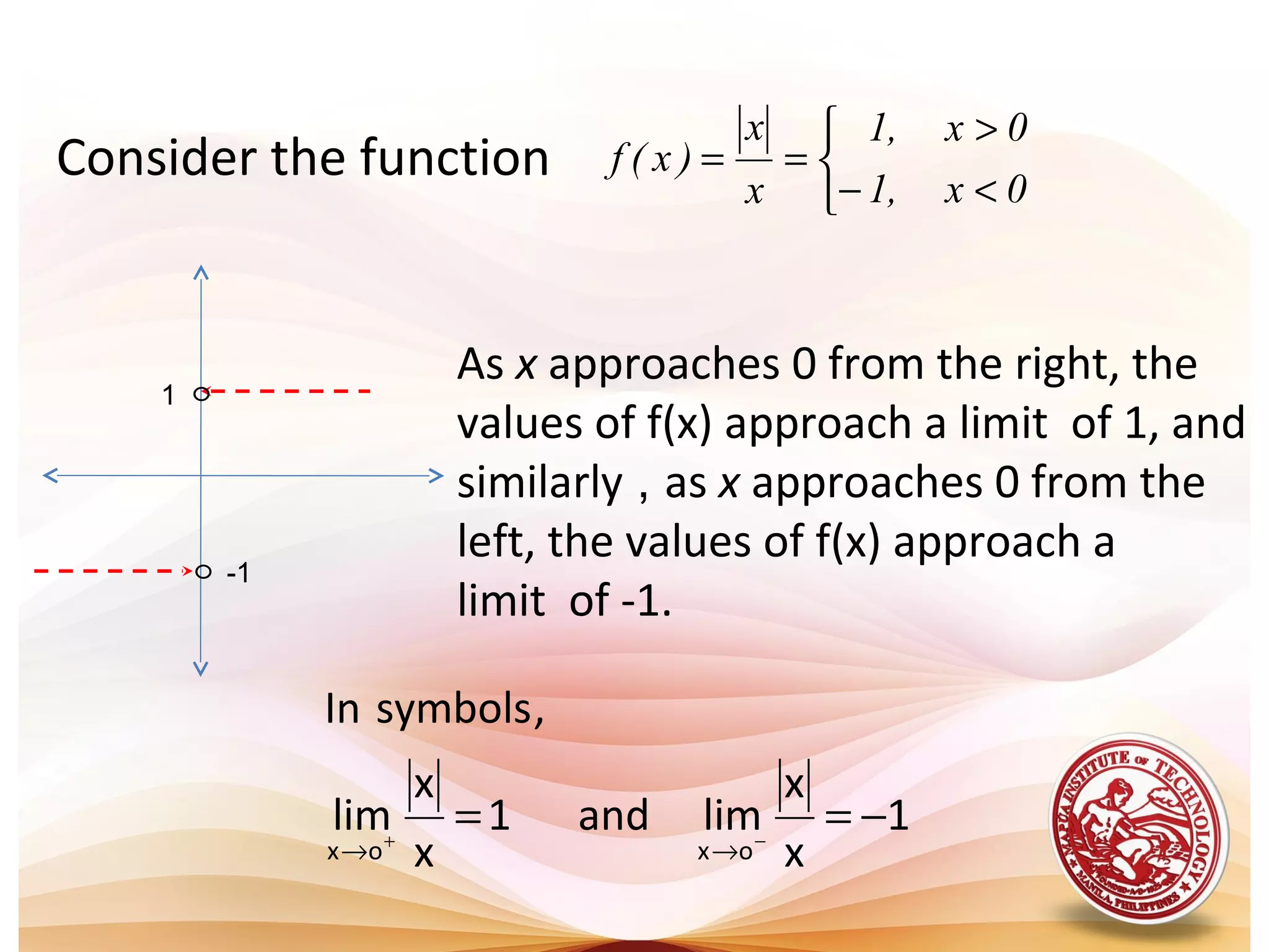 L4 one sided limits limits at infinity | PPT