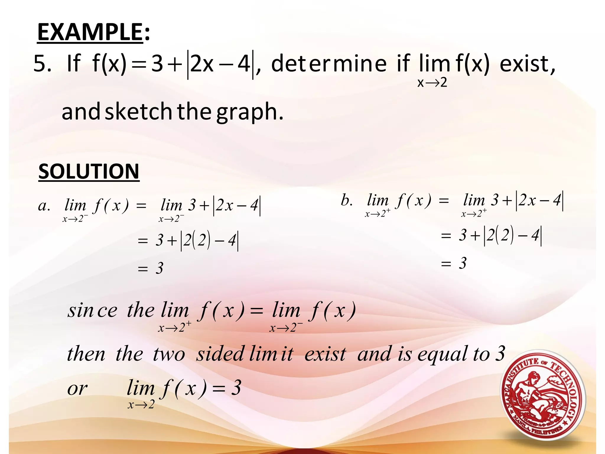 L4 one sided limits limits at infinity | PPT