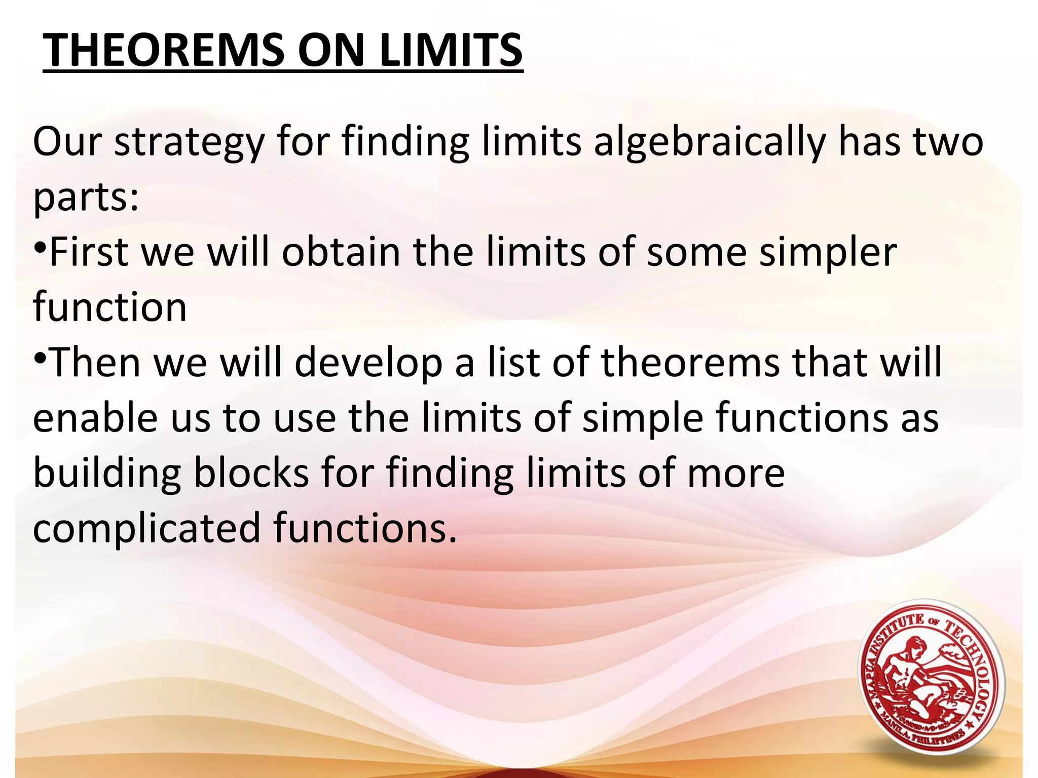 L4 one sided limits limits at infinity | PPT