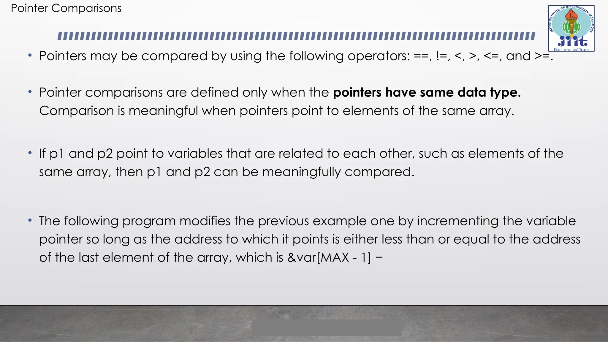 L4_Pointer Arithmetic in C++.pptxhwhwjwjw | PPT