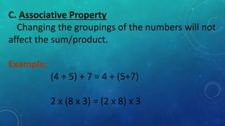 Properties Of Whole Numbers
