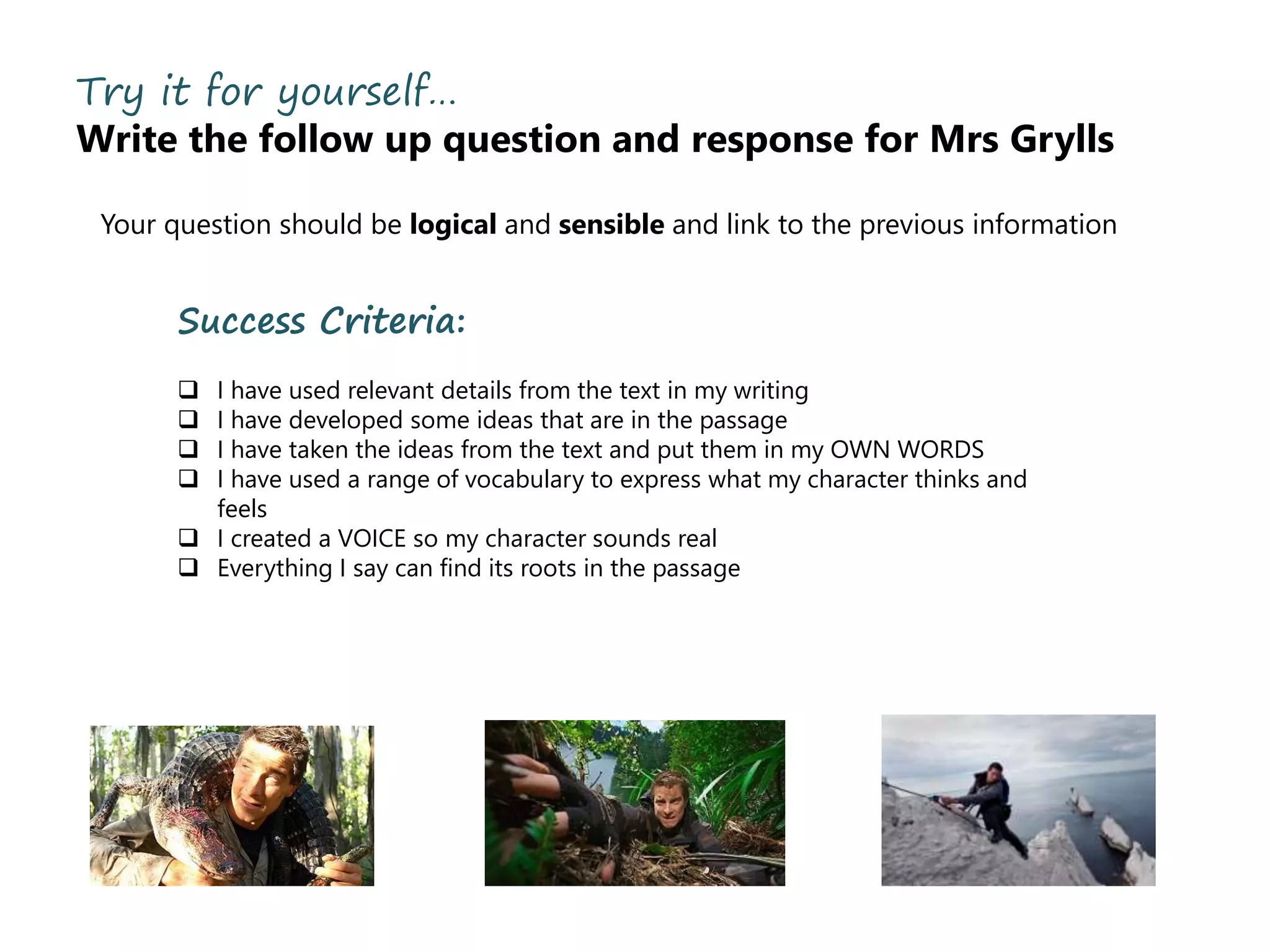 L4 (qu1 empathetic interview) iGCSE summer 2014 | PPTX