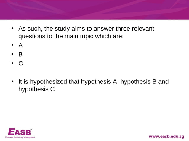 L4 research questions and hypotheses | PPT