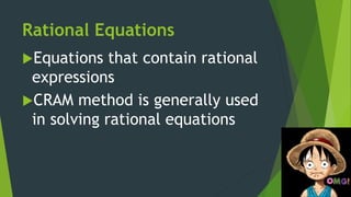 L4 Solving Equations that are Transformable into Quadratic Equations.pptx