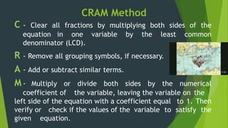 L4 Solving Equations that are Transformable into Quadratic Equations.pptx