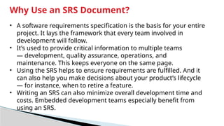 SRS Software engineering and project management | PPTX