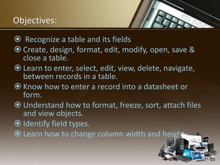 L4 working with tables and data | PPTX