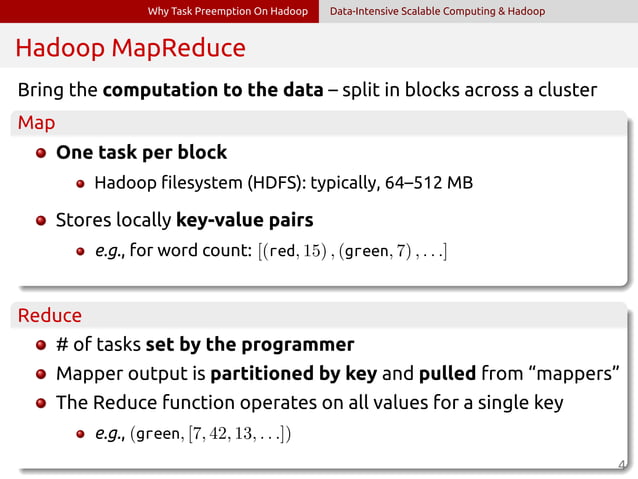 OS-Assisted Task Preemption for Hadoop | PPT