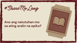 Epiko - Filipino 9 | PPT