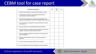 Use of checklists in critical appraisal of health literature | PDF
