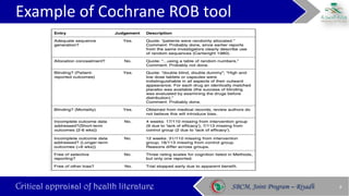 Use of checklists in critical appraisal of health literature | PDF