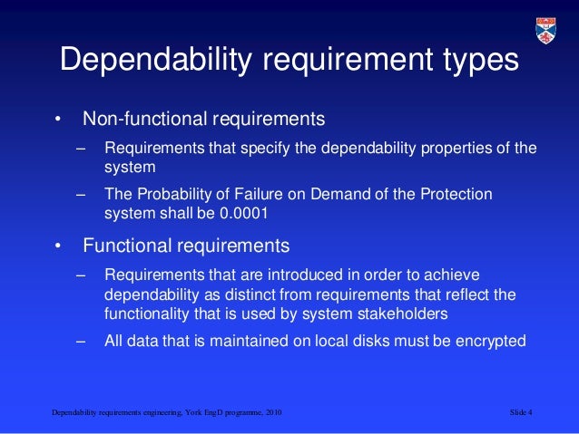 Dependability requirements for LSCITS