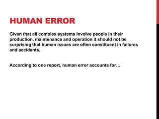 CS5032 Lecture 5: Human Error 1 | PPTX