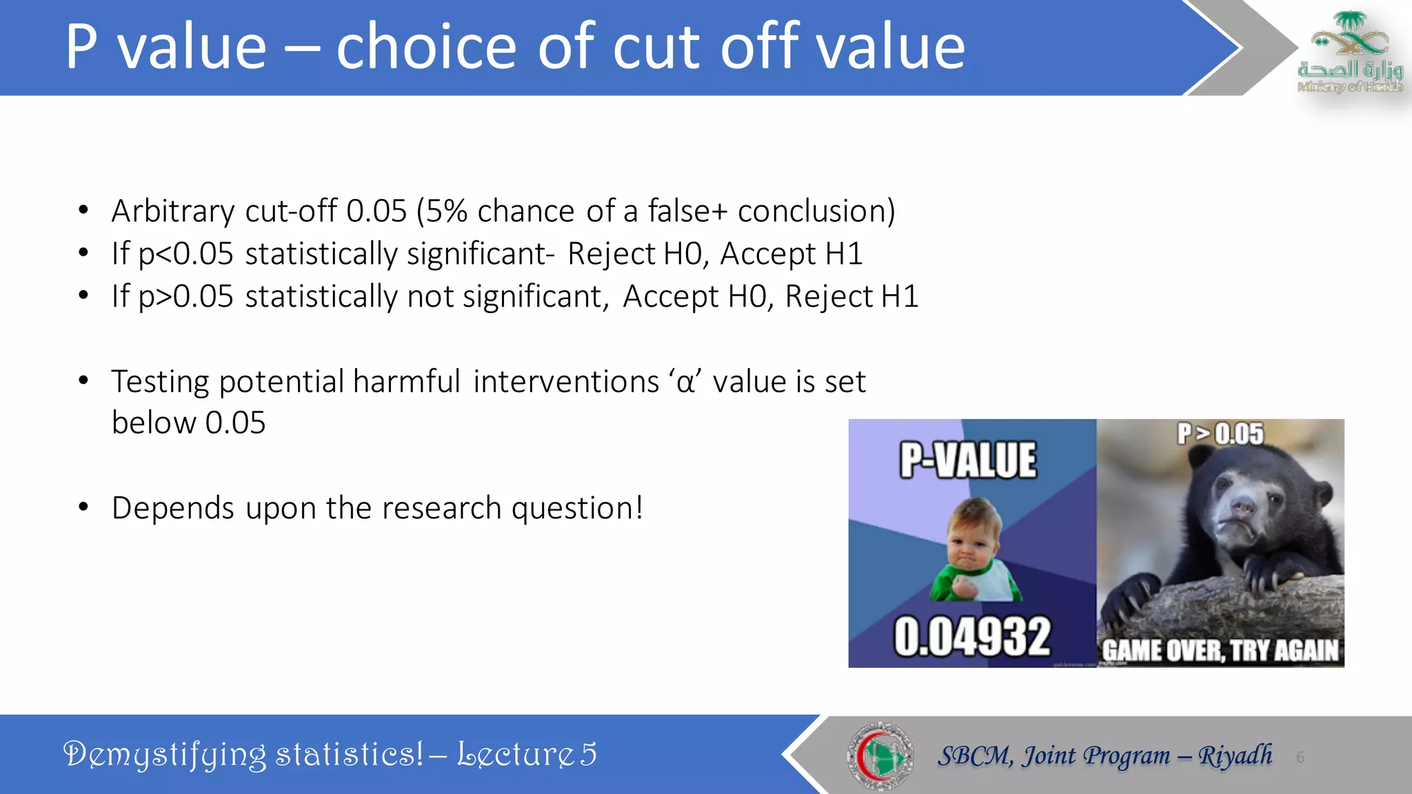 P value, Power, Type 1 and 2 errors | PDF