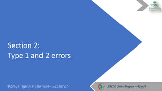 P value, Power, Type 1 and 2 errors | PDF